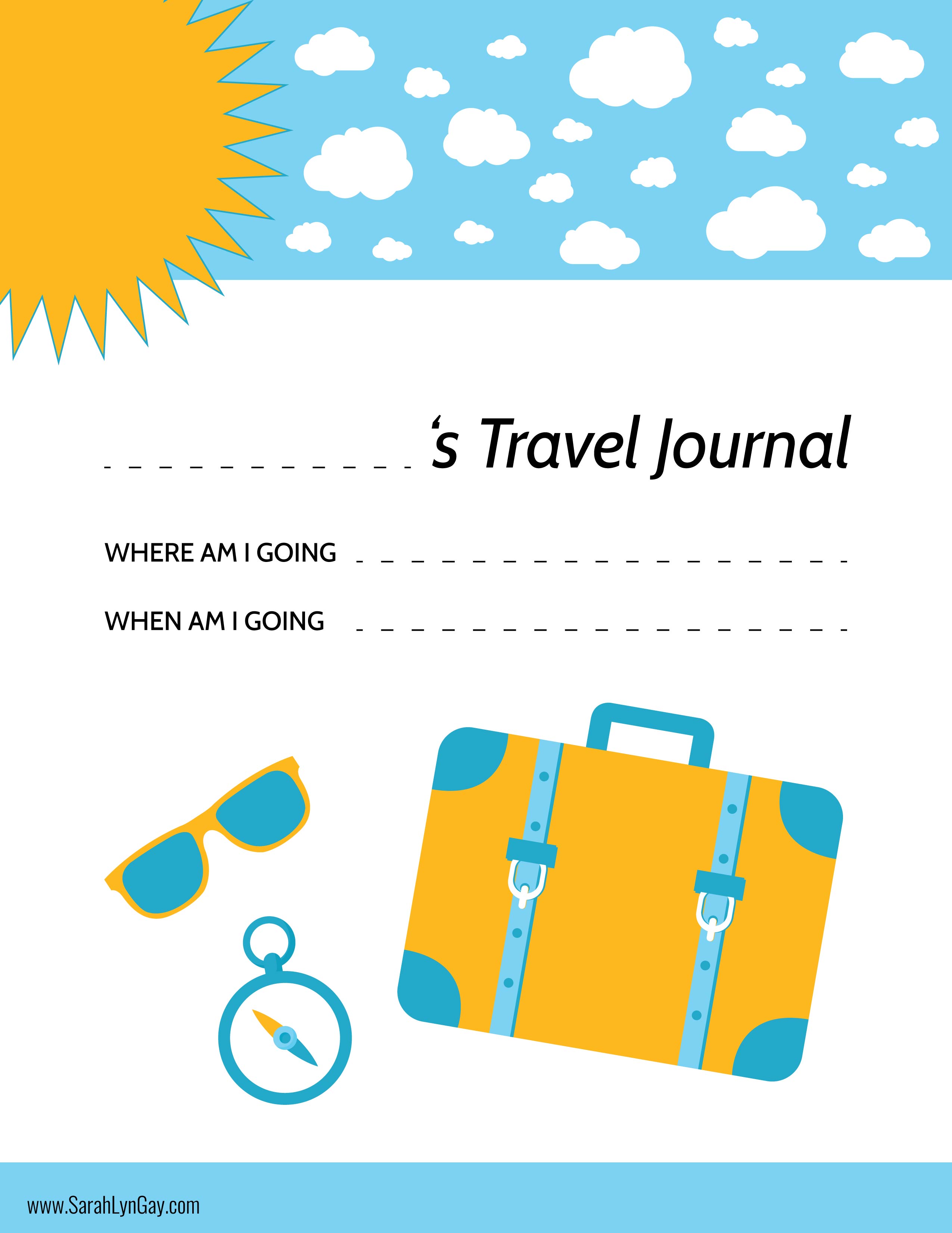 Free Travel Journal for Kids - Sarah Lyn Gay